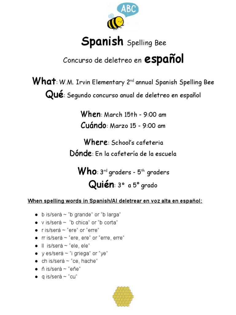Spanish Spelling Bee Event 2023 | PDF | Art