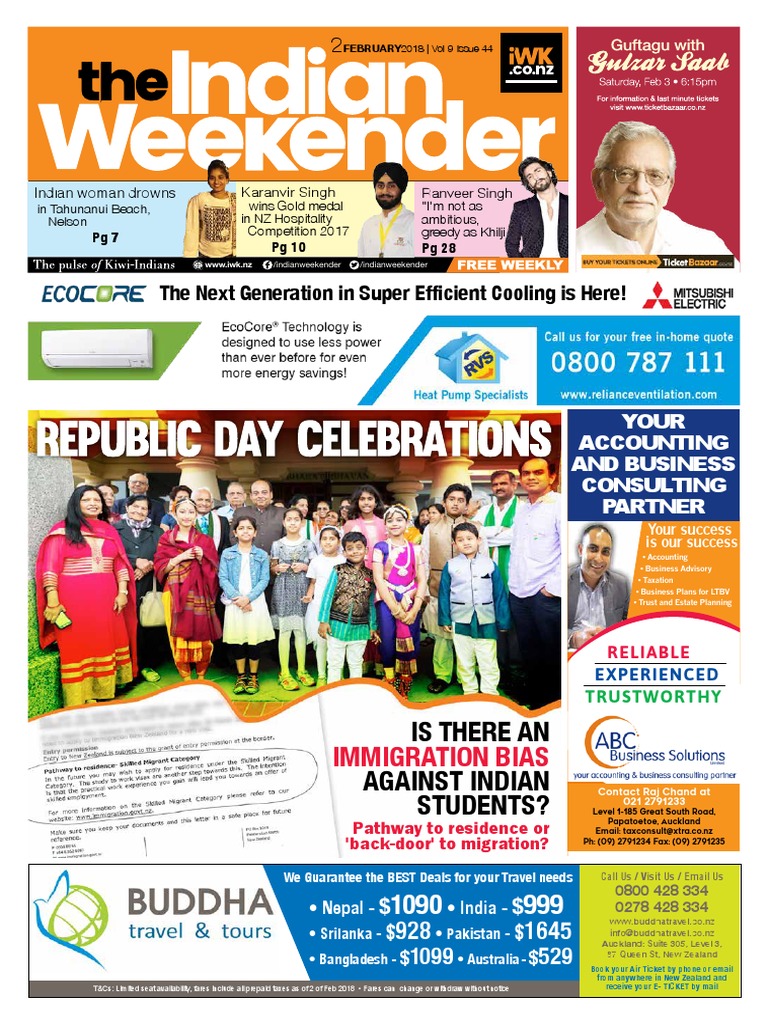 Indian Weekender 02 February 2018 | PDF | Immigration | New Zealand