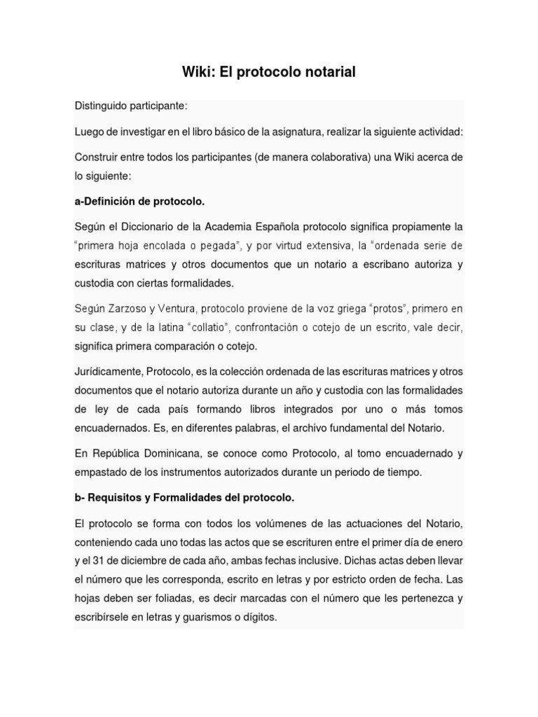 Protocolo Notarial: Guía Completa | PDF | Derecho Civil (Common Law ...