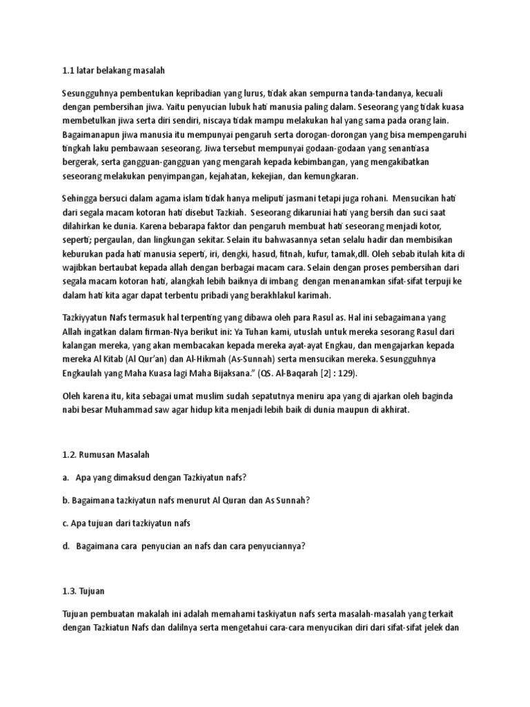 Tazkiyah Nafs | PDF