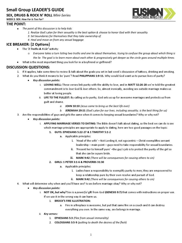 Wk2.Sex. Leader Guide | PDF | Prayer