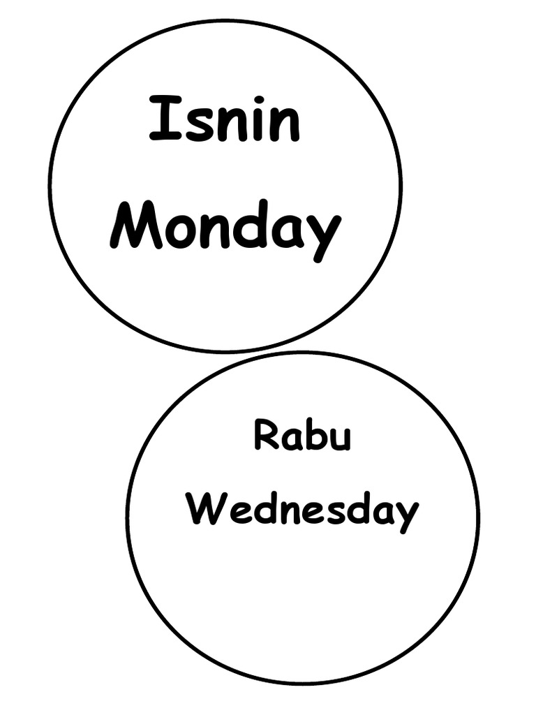 Isnin Monday: Rabu Wednesday | PDF
