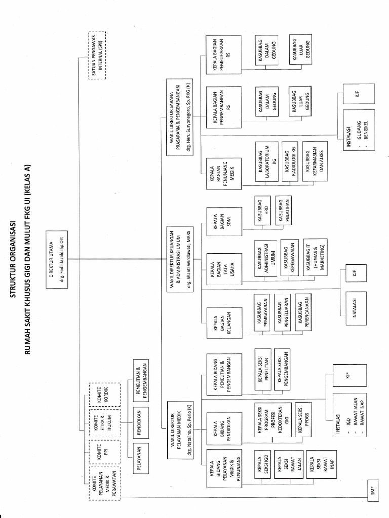 Struktur Organisasi RSKGM FKG UI | PDF