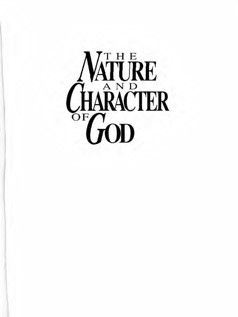 Nature and Character of God - Winkey Pratney1 | PDF | Theology | God