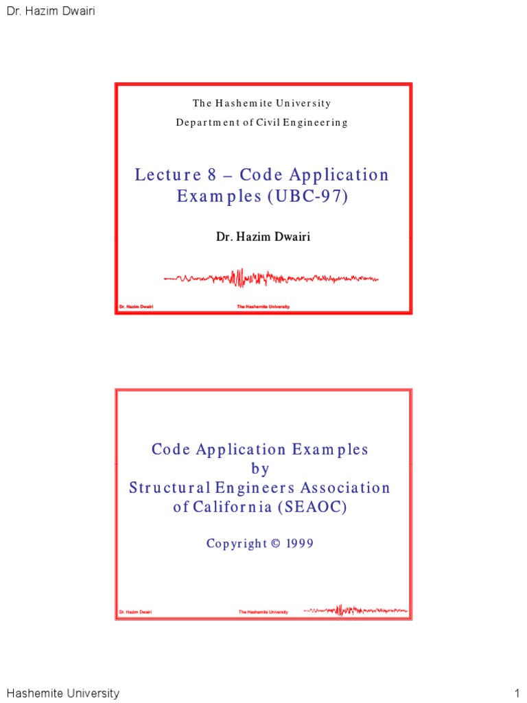 Lecture 8 - UBC Code Application Examples | PDF | Civil Engineering ...