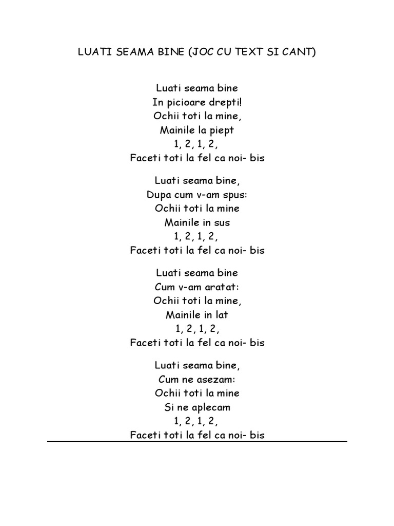 Luati Seama Bine | PDF