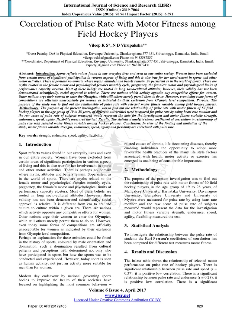 Correlation of Pulse Rate | PDF | Correlation And Dependence | Attitude ...