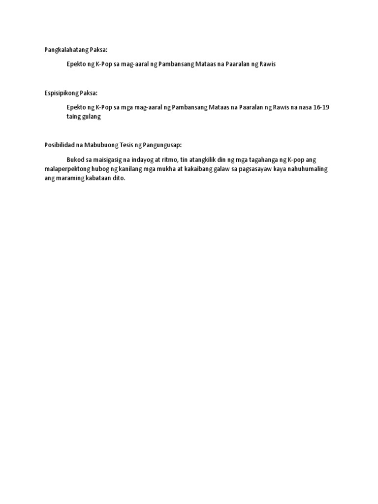 Pangkalahatang Paksa | PDF