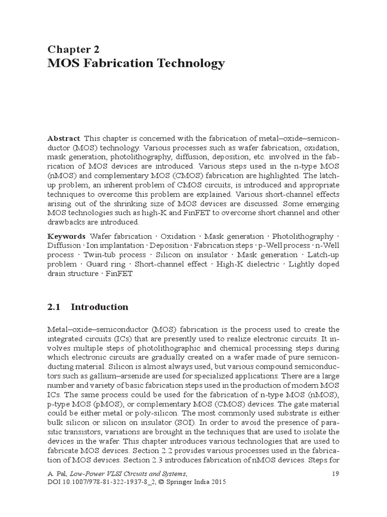 Fabrication of NMOS Transistor | Download Free PDF | Semiconductor ...