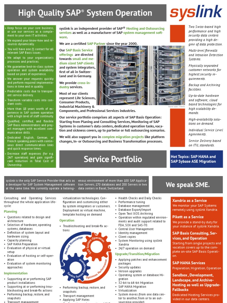 High Quality SAP System Operation | PDF | Data Center | Databases