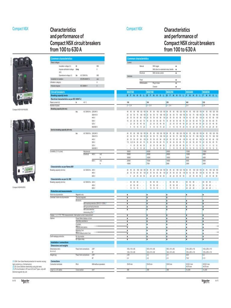 MCCB NSX | PDF | Voltage | Insulator (Electricity)