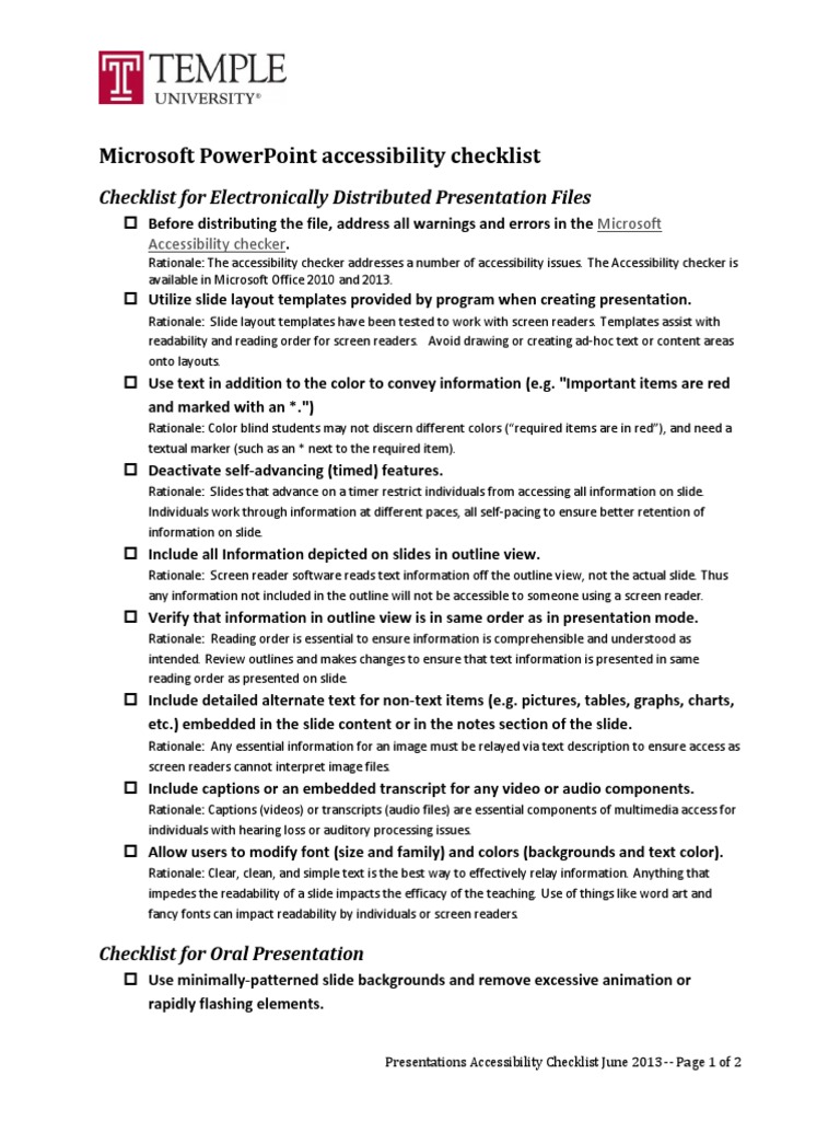 A Comprehensive Checklist for Creating Accessible Microsoft PowerPoint ...
