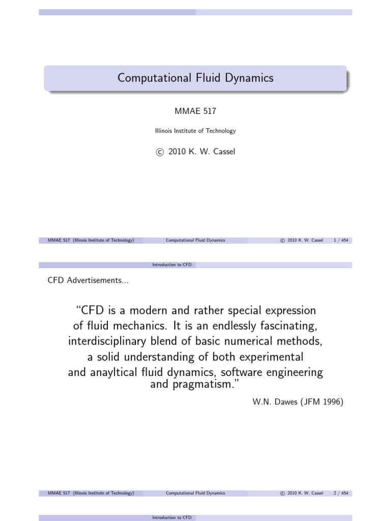 MMAE 517: Illinois Institute of Technology | PDF | Numerical Analysis | Computational Fluid Dynamics