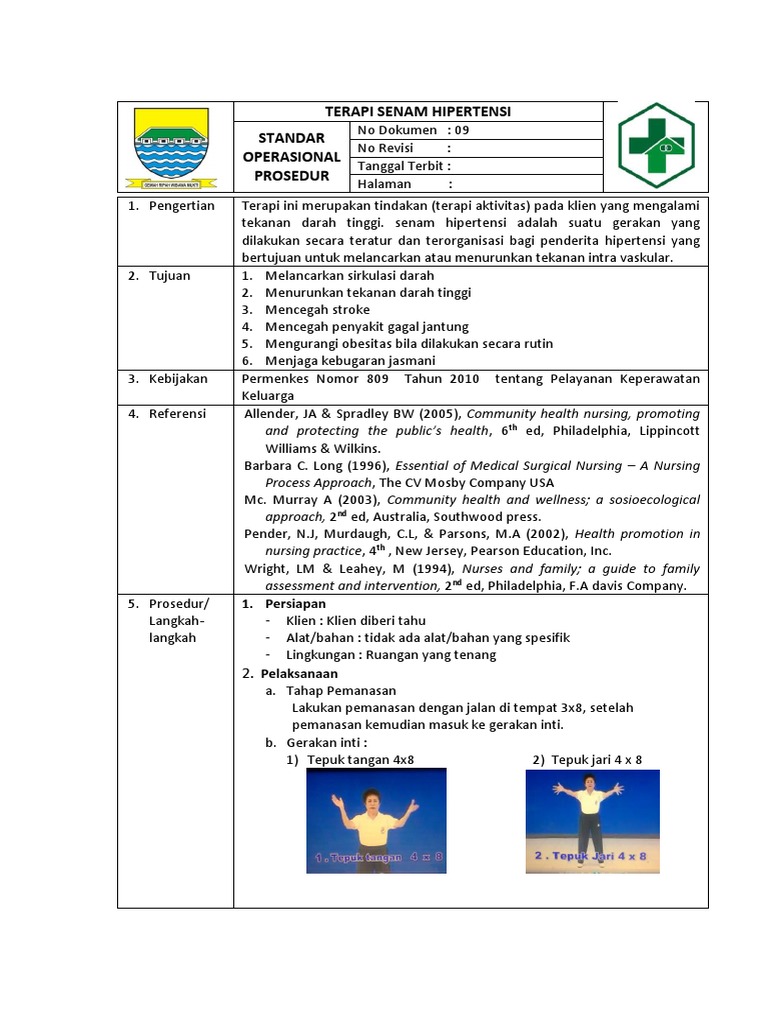 SOP Senam Hipertensi | PDF