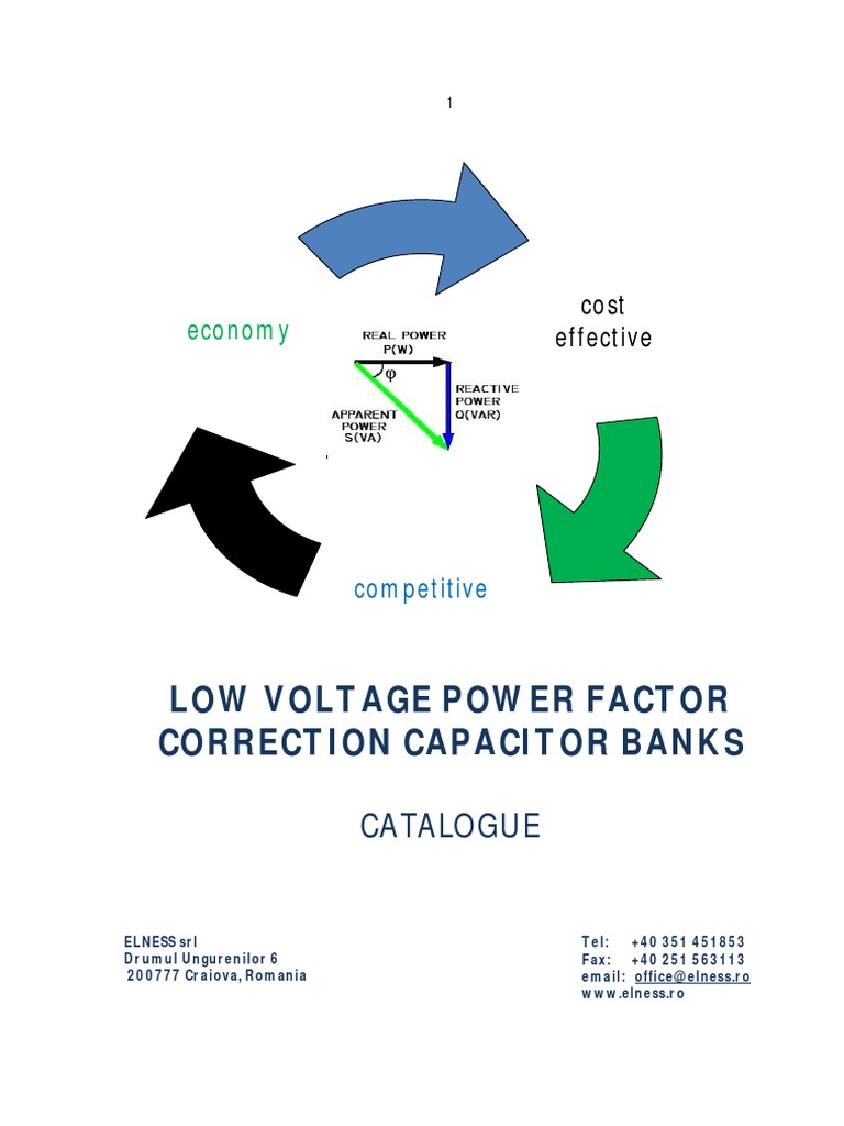 Low Voltage Power Factor Correction Capacitor Banks: Catalogue | PDF ...