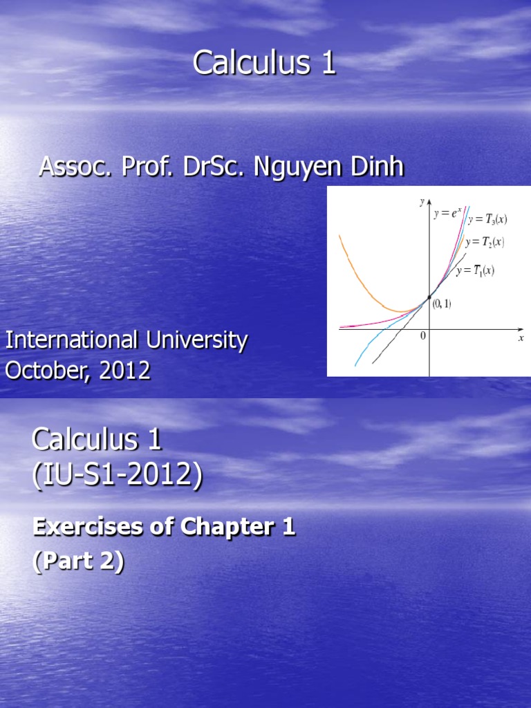 Calculus 1: Assoc. Prof. Drsc. Nguyen Dinh | PDF