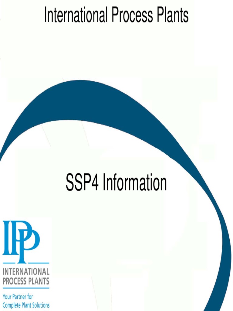 International Process Plants: SSP4 Information | Download Free PDF ...