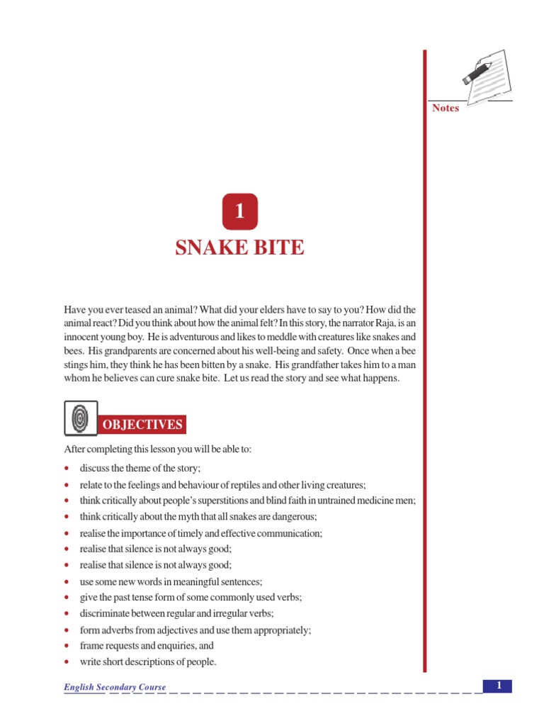 Snake Bite | PDF | Adverb | Grammatical Tense
