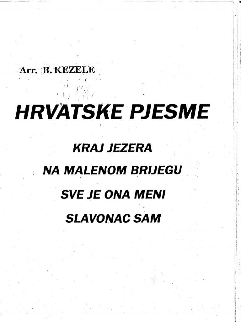 Hrvatske Pjesme Partitura | PDF