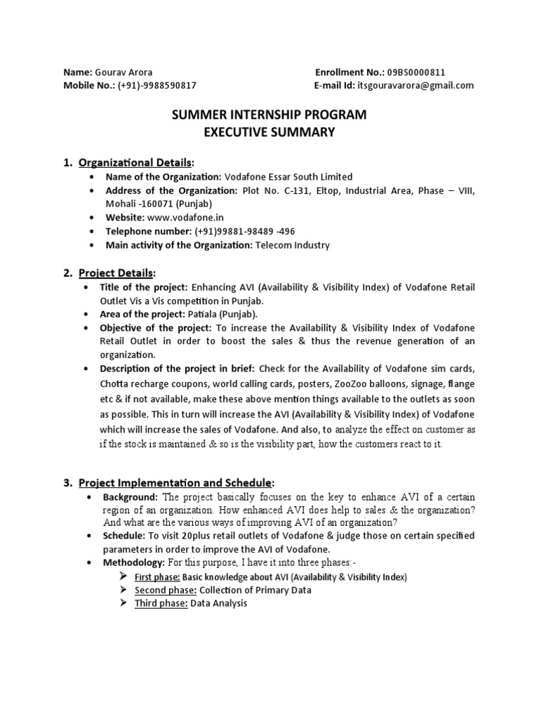 Summer Internship Program | PDF | Retail | Business
