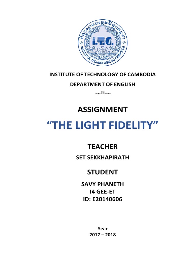 "The Light Fidelity": Assignment | PDF | Foreign Language Studies