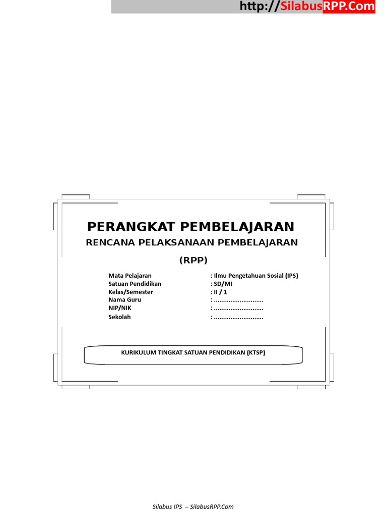 RPP IPS SD MI KELAS 2 SilabusRPP | PDF