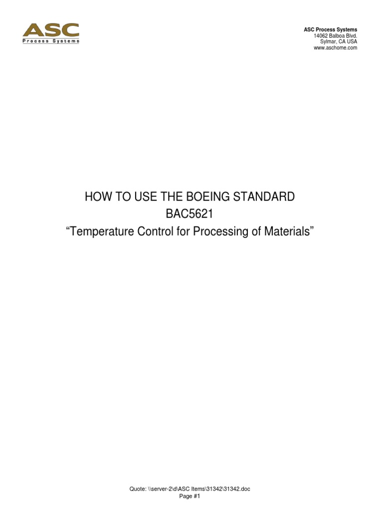 ASC Process Systems Guide To BAC 5621 | PDF | Thermocouple ...