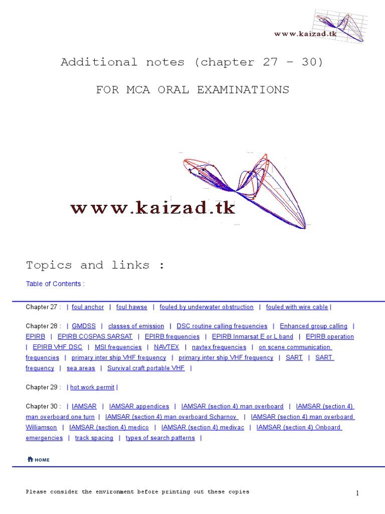 Additional Notes (Chapter 27 - 30) For Mca Oral Examinations | PDF ...