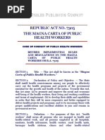 RA 7305 (Magna Carta For Health Workers) PDF | PDF | Overtime | Salary