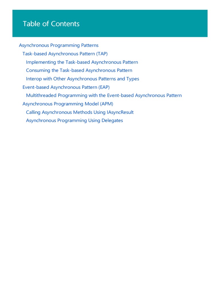 Asynchronous Programming Patterns | PDF | Application Programming ... Asynchronous Programming Patterns | PDF | Application Programming ...