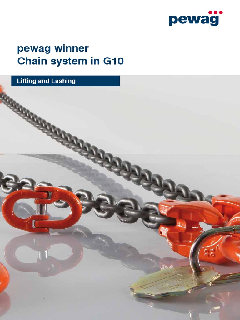 Pewag Winner Chain System in G10: 2009 / 2010 Lifting and Lashing | PDF ...
