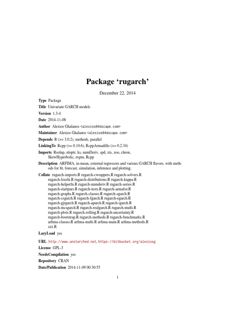 Rug Arch | Download Free PDF | Parameter (Computer Programming) | Forecasting