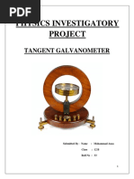 Physics Investigatory Project (XII) Tangent Galvanometer | PDF | Earth ...