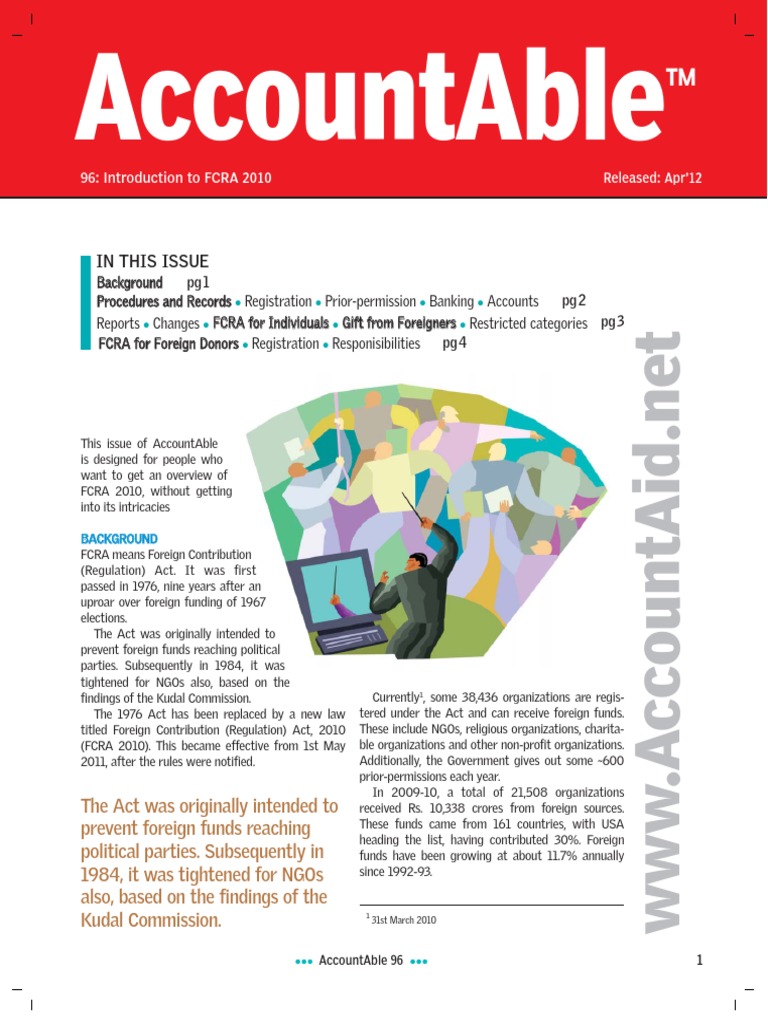 96 - Introduction To FCRA 2010 | PDF | Non Governmental Organization | Securities (Finance)