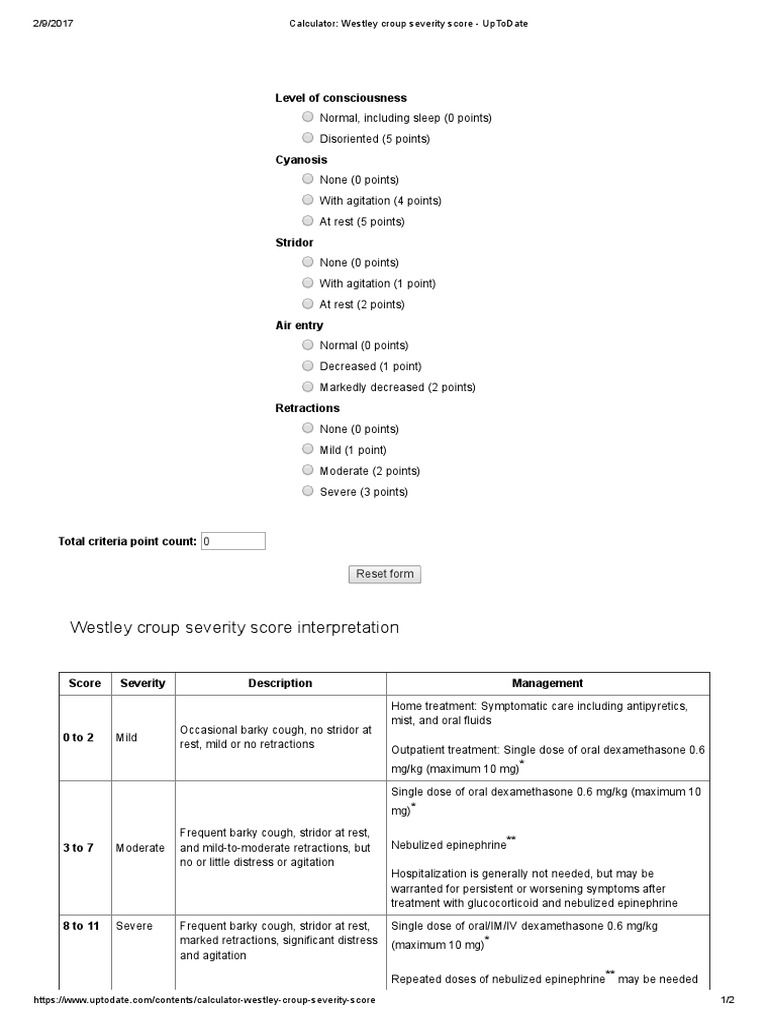 Croup Score
