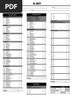 K-BIT Cuaderno de Examen | PDF