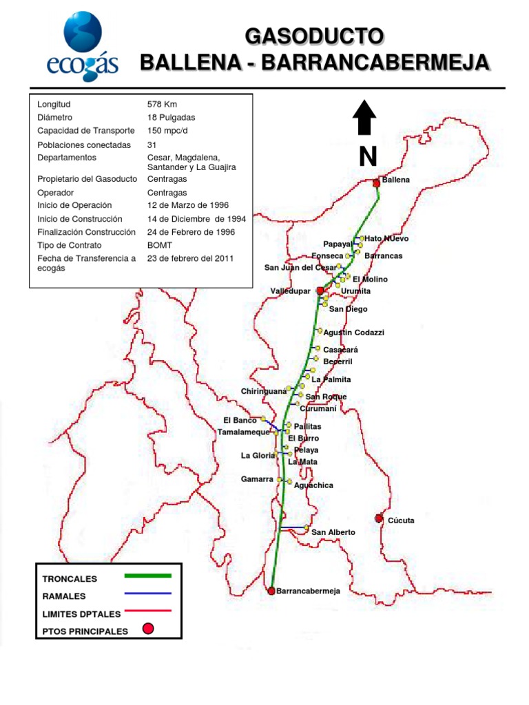 Mapas de Gasoductos | PDF | Colombia