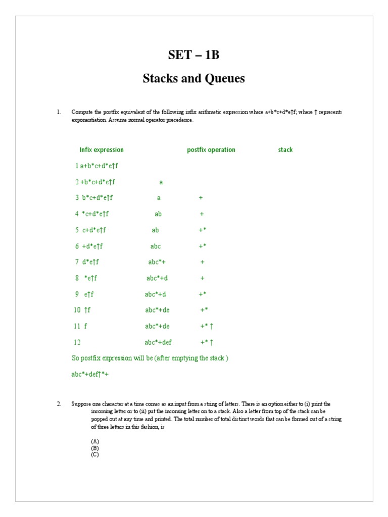 Assignment IB Stack Queue Solutions | PDF | Queue (Abstract Data Type) | Parameter (Computer ...
