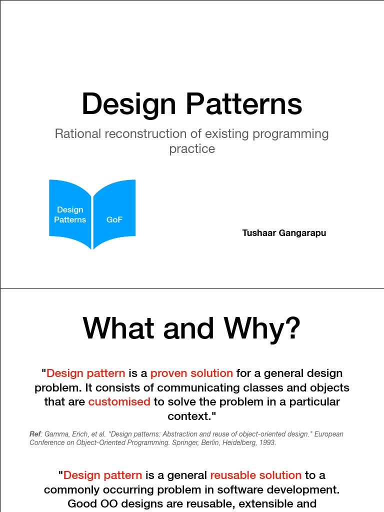Design Patterns - Tushaar G | PDF | Class (Computer Programming ...