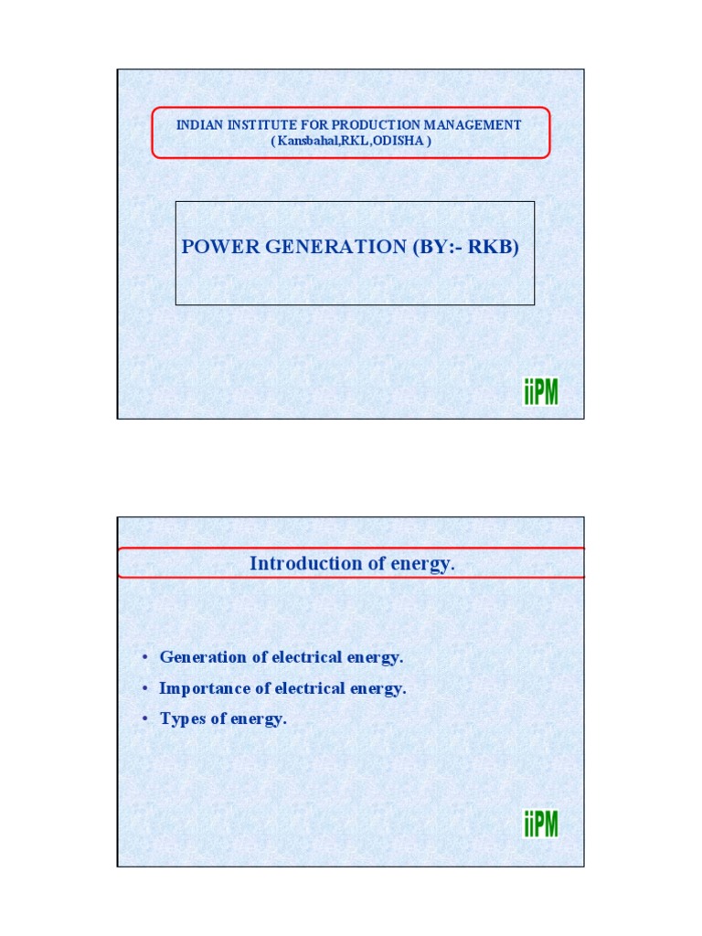 Power Generation | PDF | Power Station | Hydroelectricity