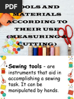 Activities and Quiz - Sewing Tools | PDF | Sewing | Seam (Sewing)