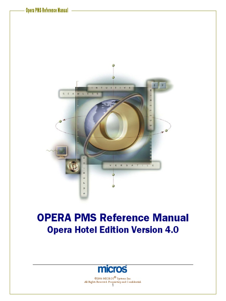 OPERA PMS Reference Manual: Opera Hotel Edition Version 4.0 | PDF ...