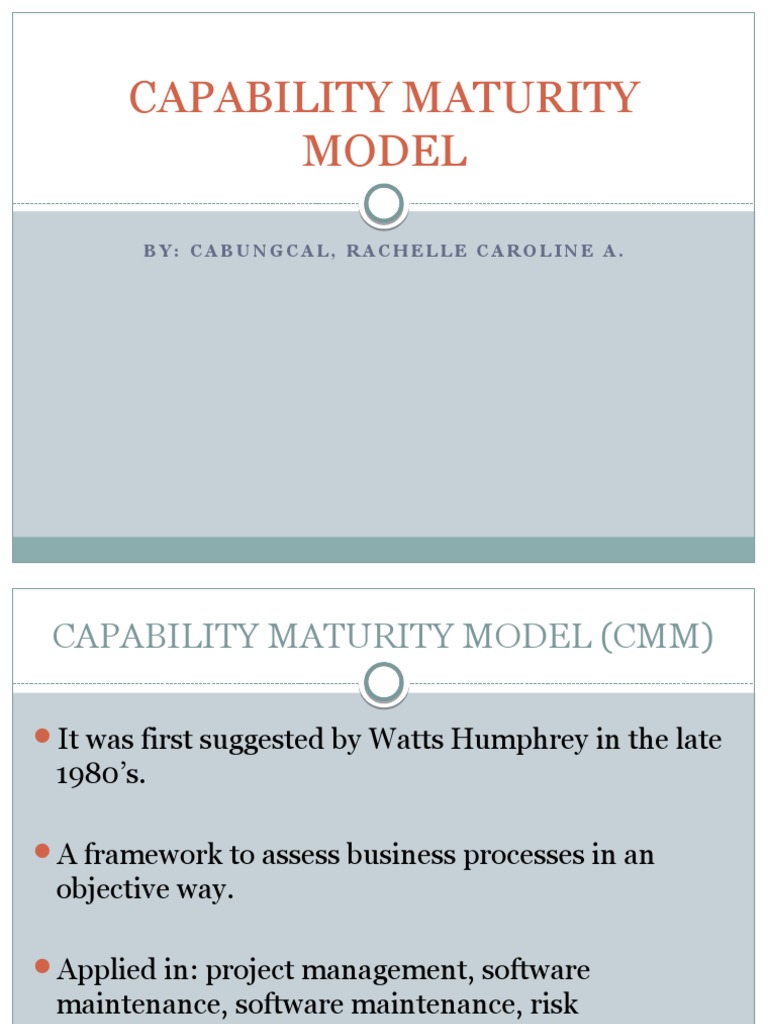 Capability Maturity Model | PDF