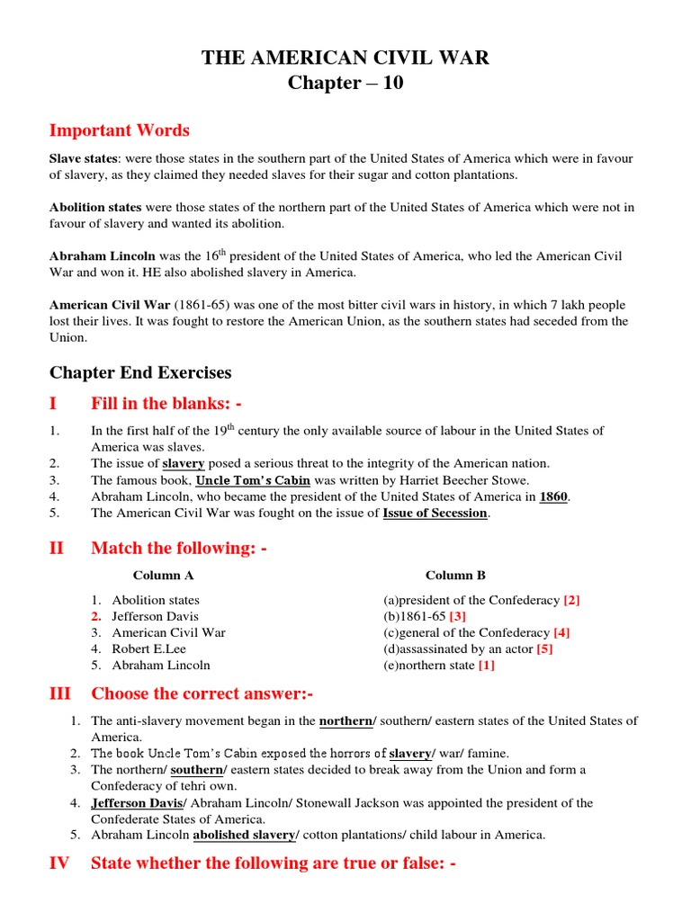 CH 10 The American Civil War | PDF | American Civil War | Confederate ...