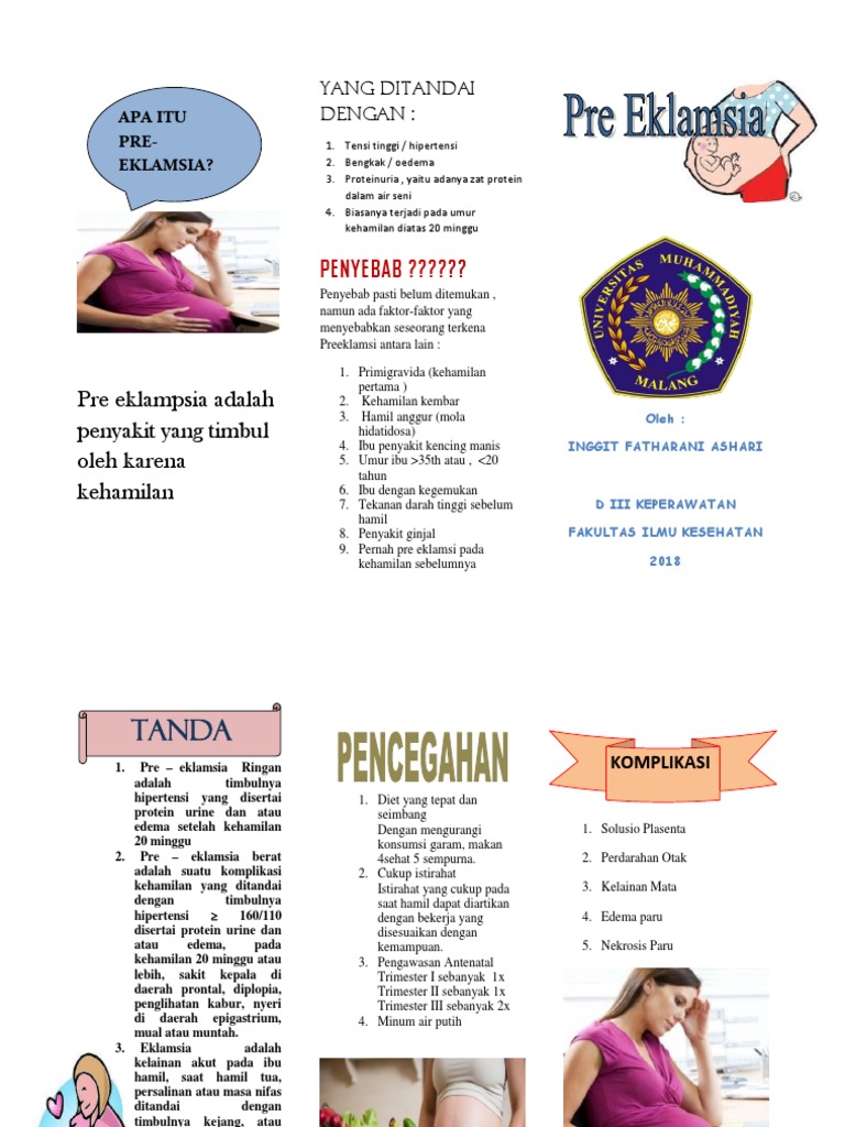 Leaflet Pre Eklamsi | PDF