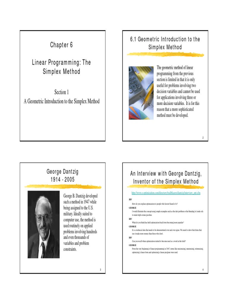 Linear Programming: The Simplex Method | PDF | Mathematical ...