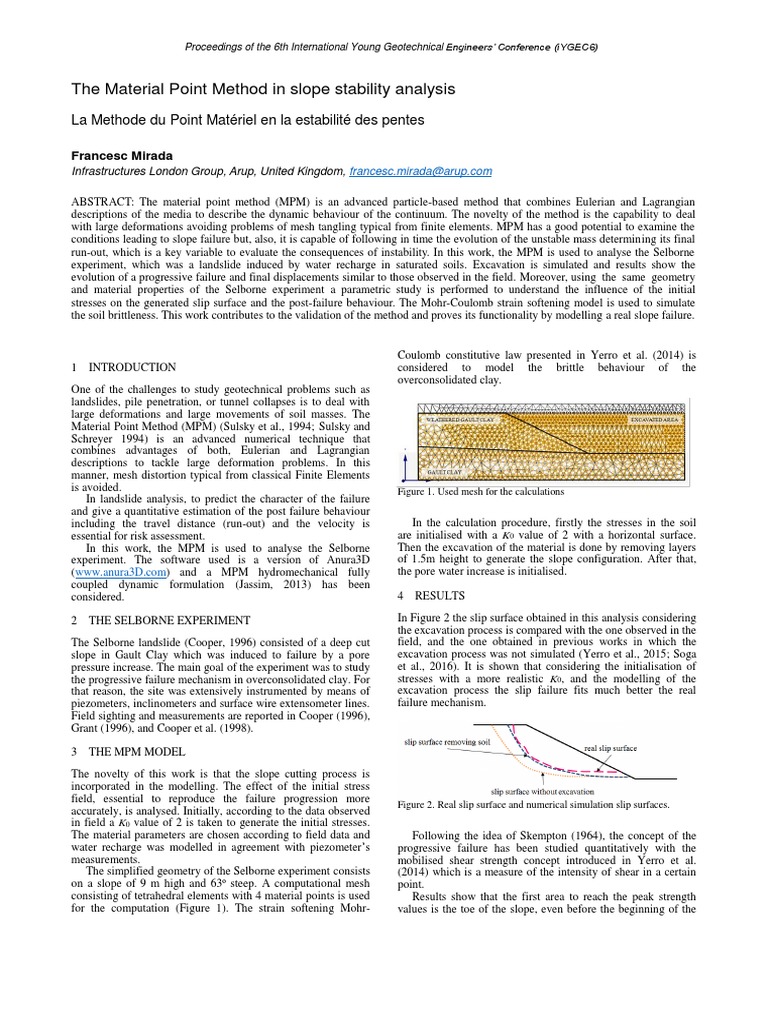 The Influence of Initial Stresses on Slope Failure Mechanisms and Post-Failure Behavior Using ...