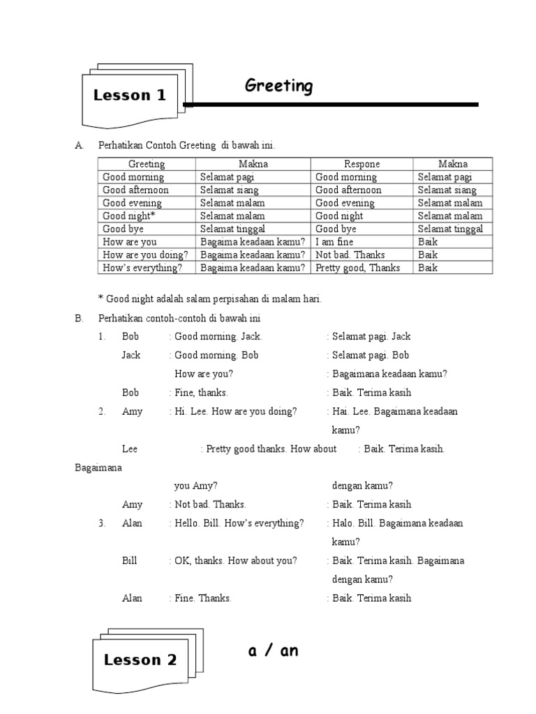 Panduan Bahasa Inggris Dasar | PDF