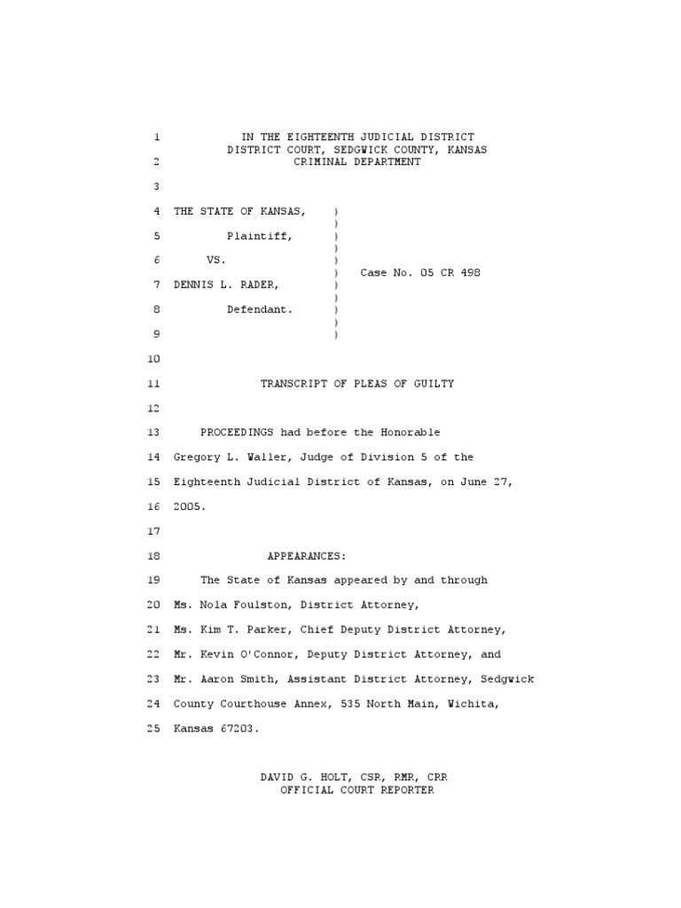 Transcript - Guilty Plea | PDF | Plea | Witness
