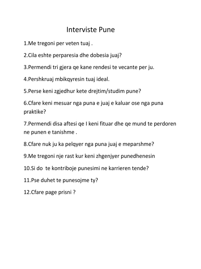 Interviste Pune | PDF